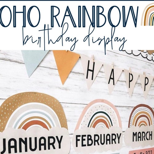 Boho Rainbow Classroom Door Display Editable Classroom - Etsy Australia
