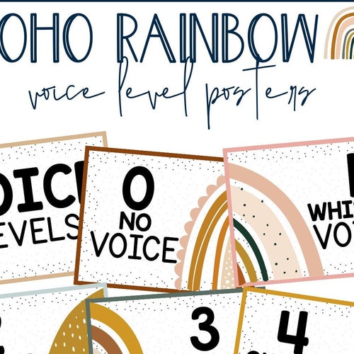 Boho Rainbow Behavior Clip Chart - Etsy