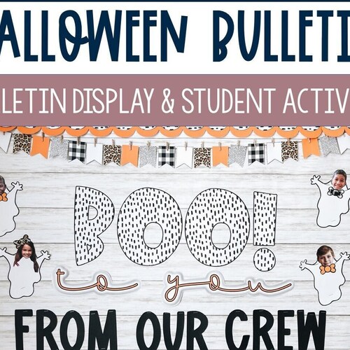 Boo Crew Bulletin Board Kit halloween holiday classroom - Etsy