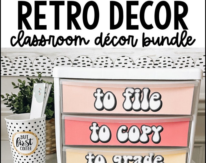 Retro Classroom Decor Bundle - Etsy