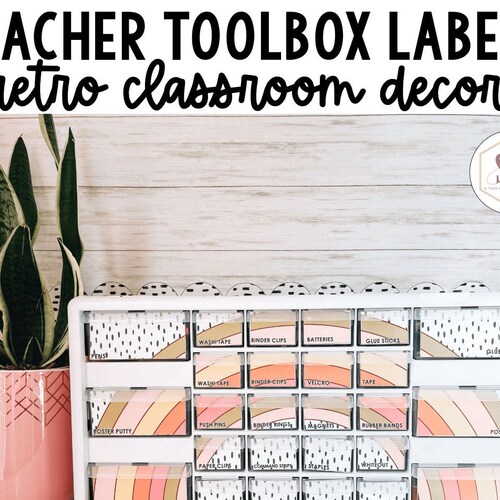Groovy Classroom Decor Teacher Toolbox Labels - Etsy
