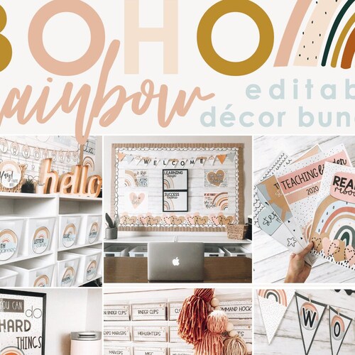BOHO Classroom Decor Bundle - Etsy