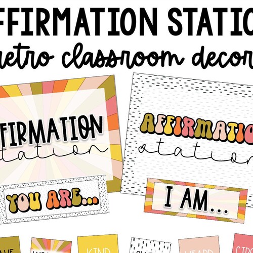 Retro Classroom Decor Banner Templates - Etsy