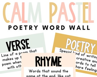 Calm Pastel Classroom Decor Bulletin Board Letters NEW - Etsy