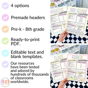 Back to School Newsletters | Editable Newsletter Templates | Classroom ...