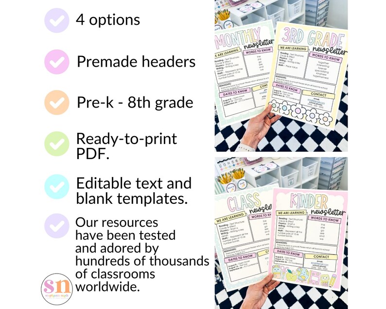 Back to School Newsletters | Editable Newsletter Templates | Classroom ...