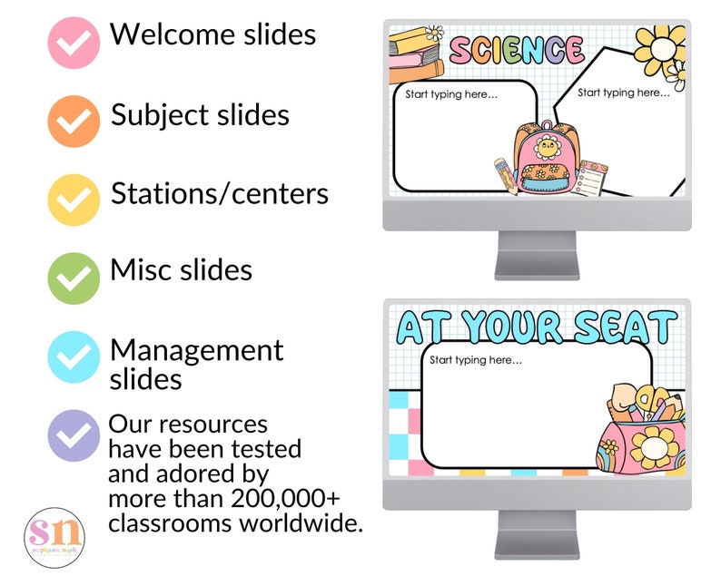 Daily Classroom Slides | First Day of School Slides| Welcome & Good ...
