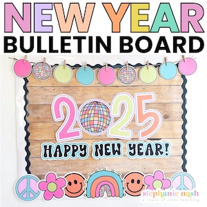 New Years Bulletin Board Kit | January Bulletin Board | New Year ...