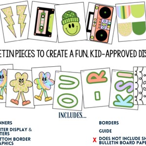 Retro 90's St. Patrick's Day Bulletin Board Kit | March Bulletin Board ...