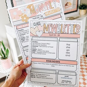Calm Pastel Classroom Decor | Newsletter Templates | Parent ...