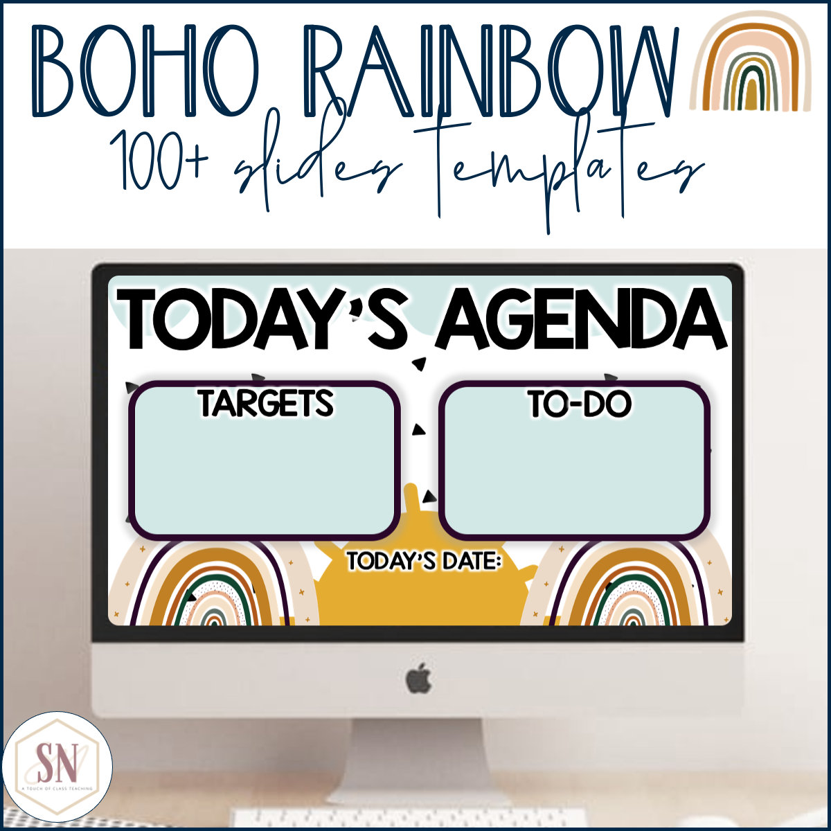 Boho Rainbow Slides Templates - Etsy Australia