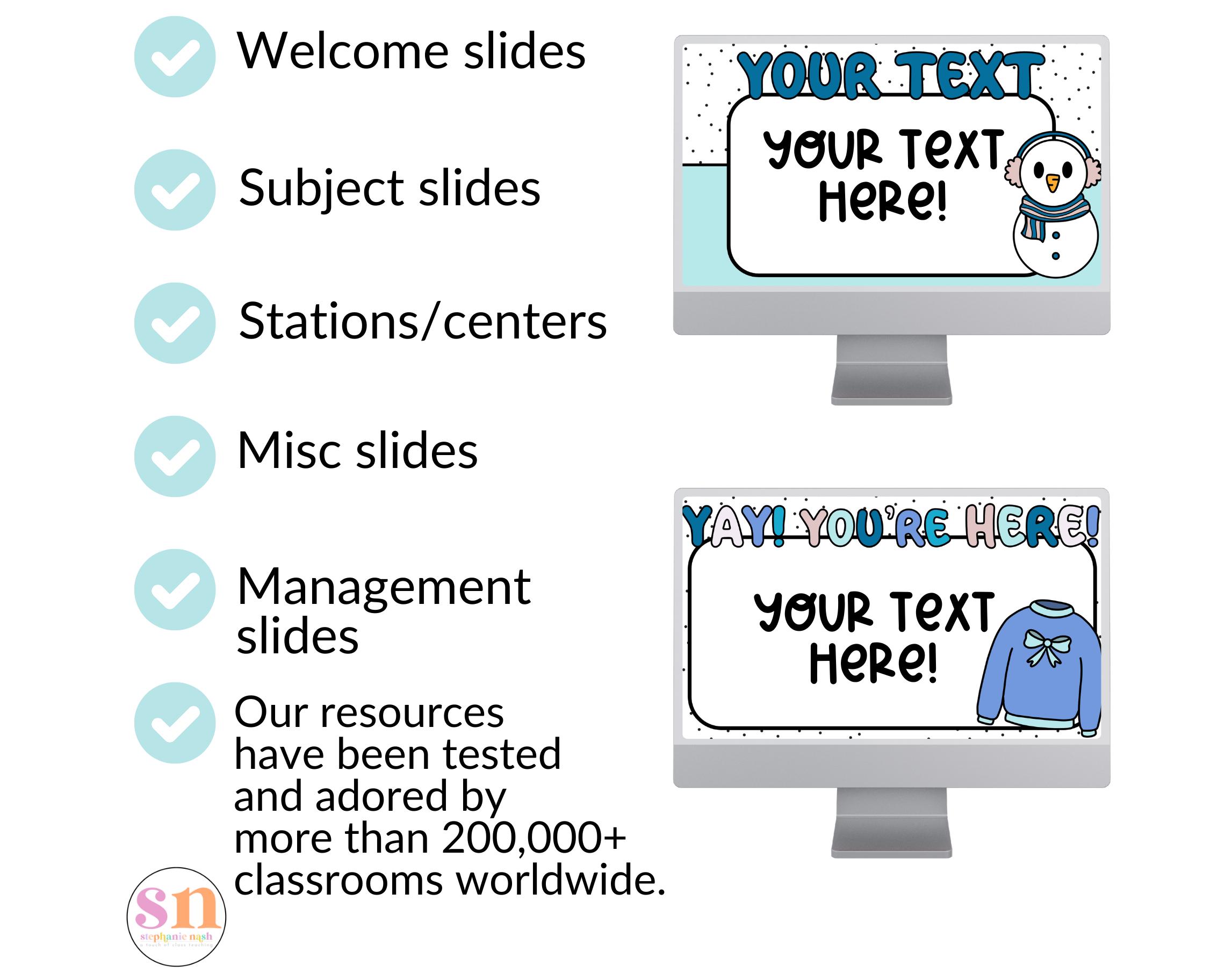 Winter Morning Slides Editable | Winter Daily Slides Editable | January ...