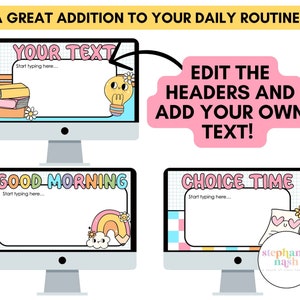 Daily Classroom Slides | First Day of School Slides| Welcome & Good ...