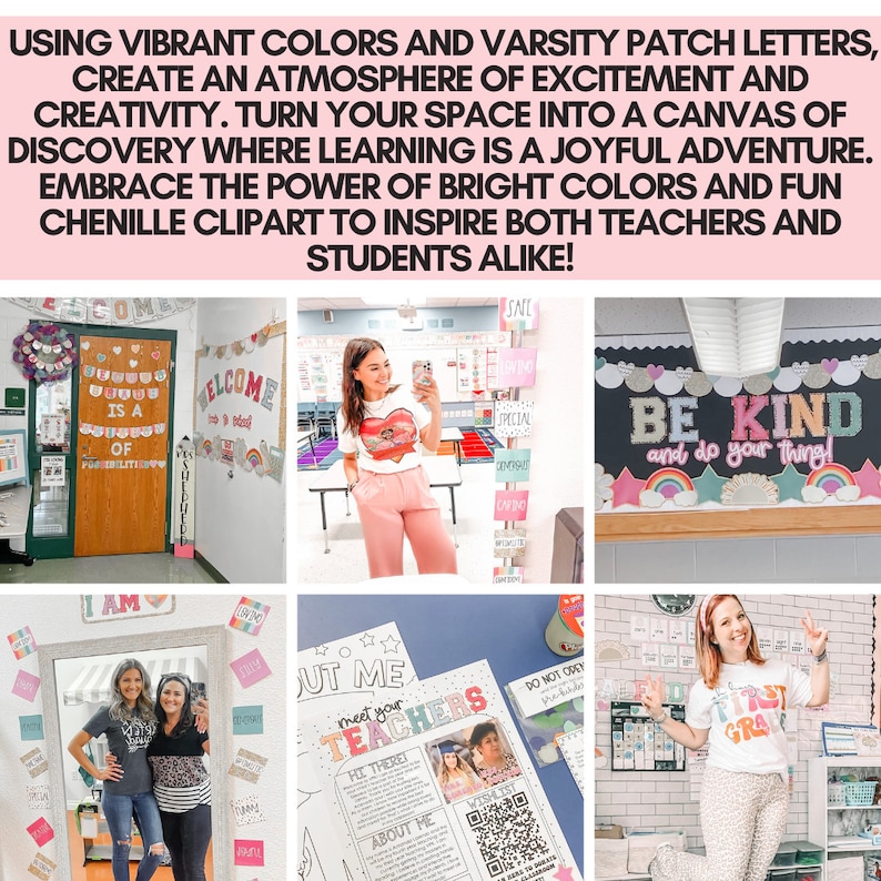 Stoney Clover Lane Inspired - Varsity Patch Letter Classroom Decor ...