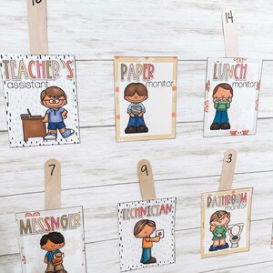 Retro Classroom Decor | Classroom Jobs Display - Etsy
