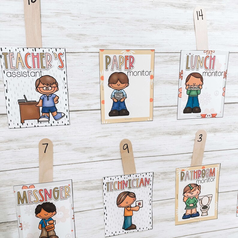 Retro Classroom Decor Classroom Jobs Display - Etsy