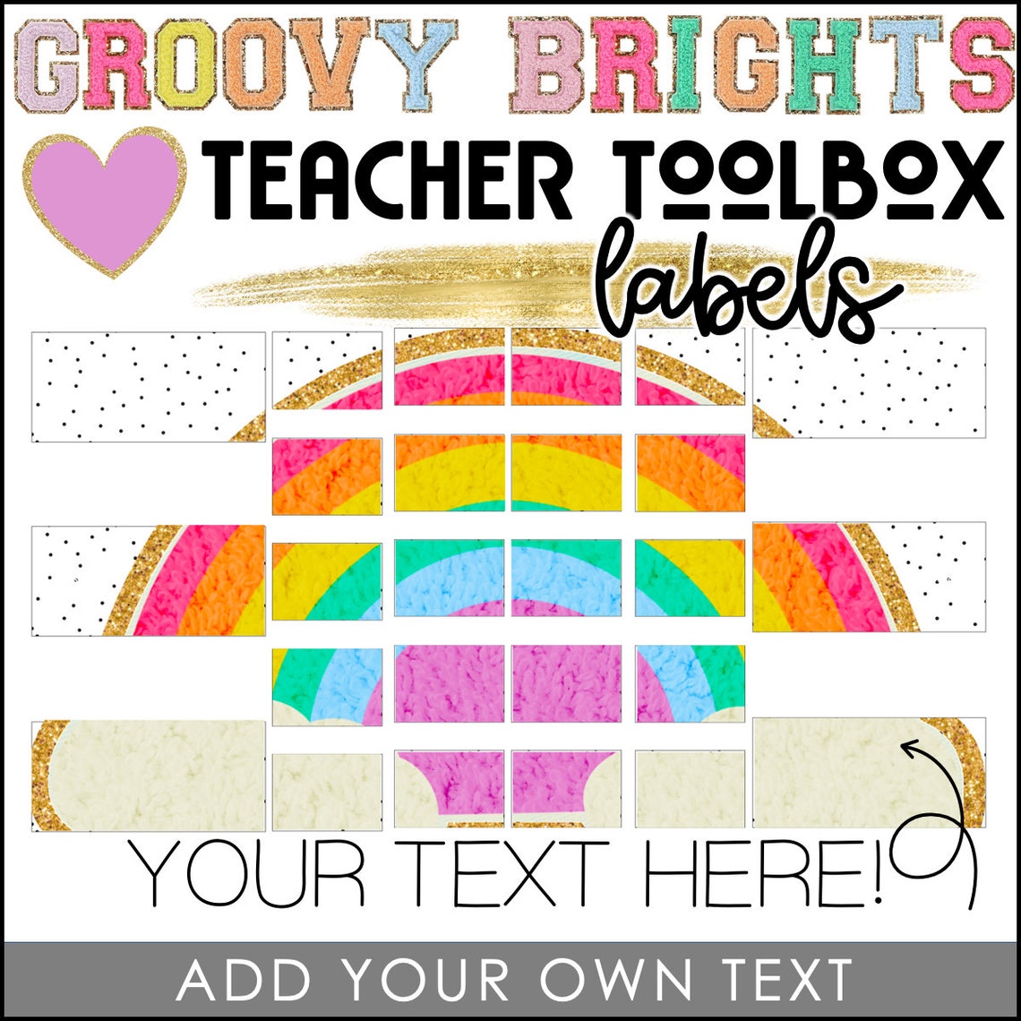 Groovy Classroom Decor | Teacher Toolbox Labels - Etsy