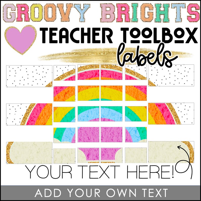 Groovy Classroom Decor | Teacher Toolbox Labels - Etsy