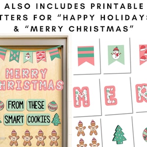 Christmas Door Decor | December Door Decor | Editable | Happy Holidays ...