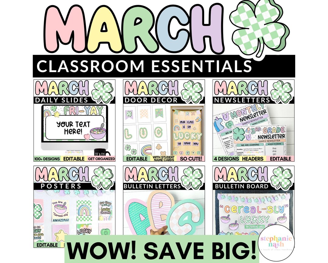 March Classroom Decor | St. Patrick's Day Classroom Decor | St. Patrick ...