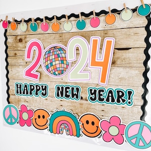 New Years Bulletin Board Kit January Bulletin Board New Year Bulletin ...