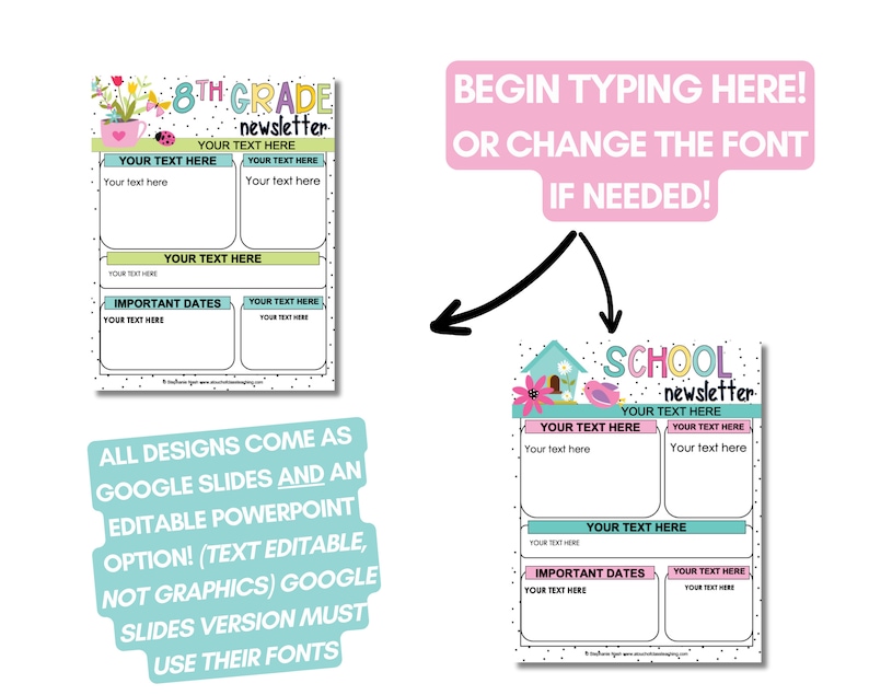 Spring Newsletters | April Newsletter | Spring Newsletter Editable ...
