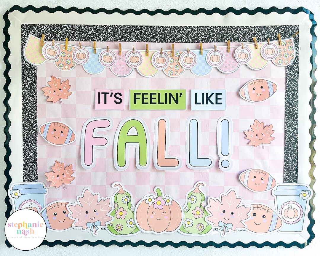 Fall Bulletin Board | September Bulletin Board With Student Craft ...