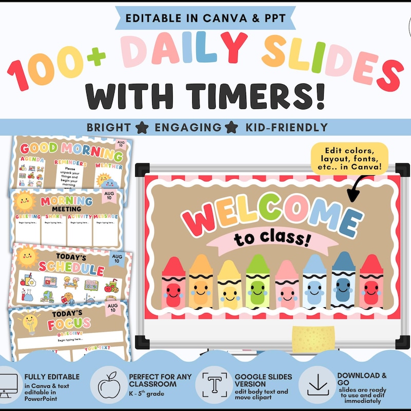 Canva Daily Slides - Etsy