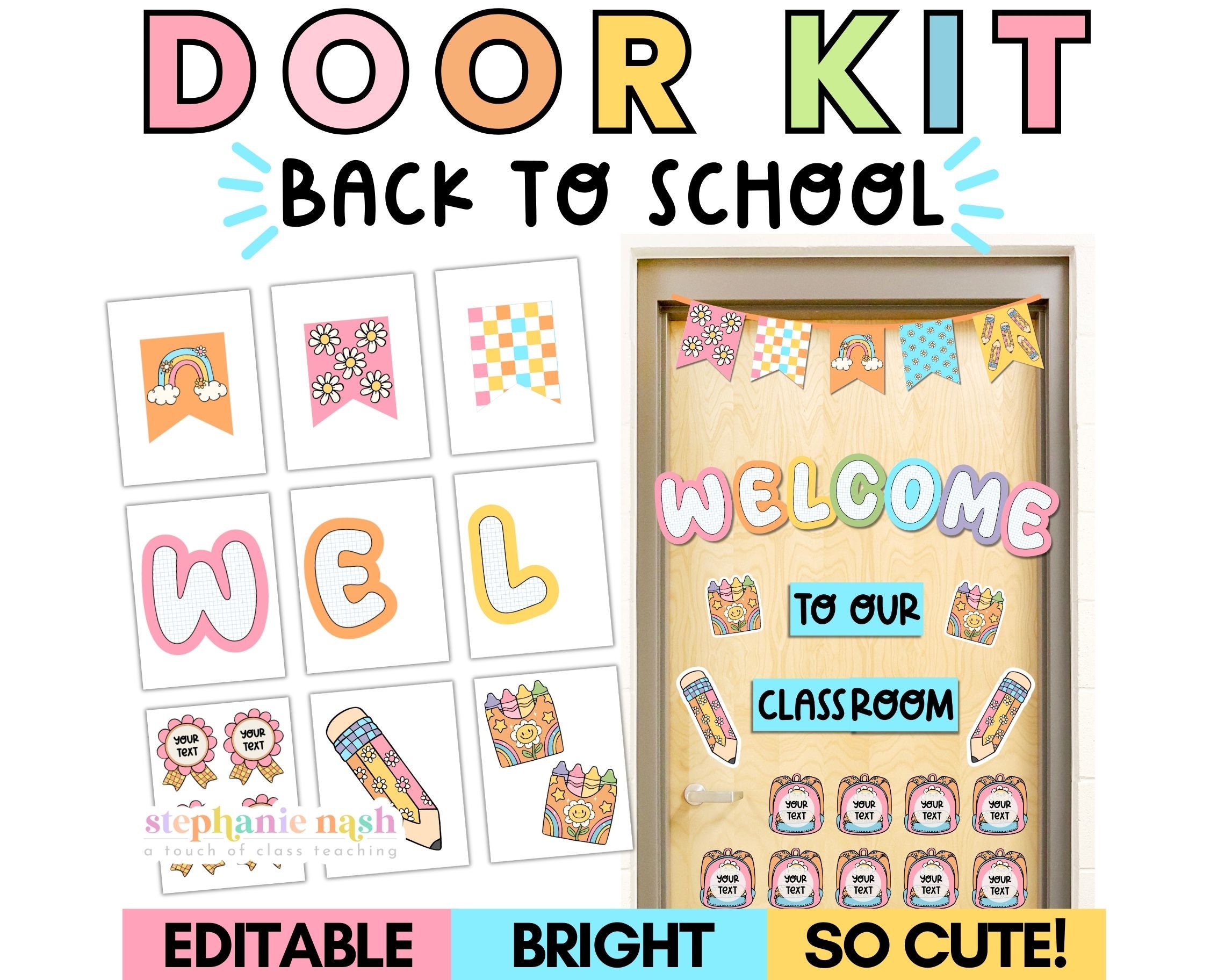 Welcome Back to School Door Decor | Classroom Door Decoration | August ...