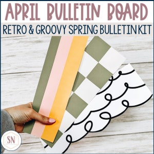 Groovy Spring Bulletin Board Board | April Sun & Flowers Bulletin Kit ...