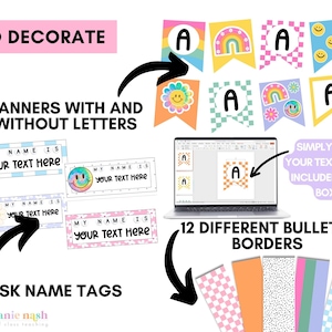 Bright Classroom Decor Bundle | Retro Classroom Decor | Groovy ...