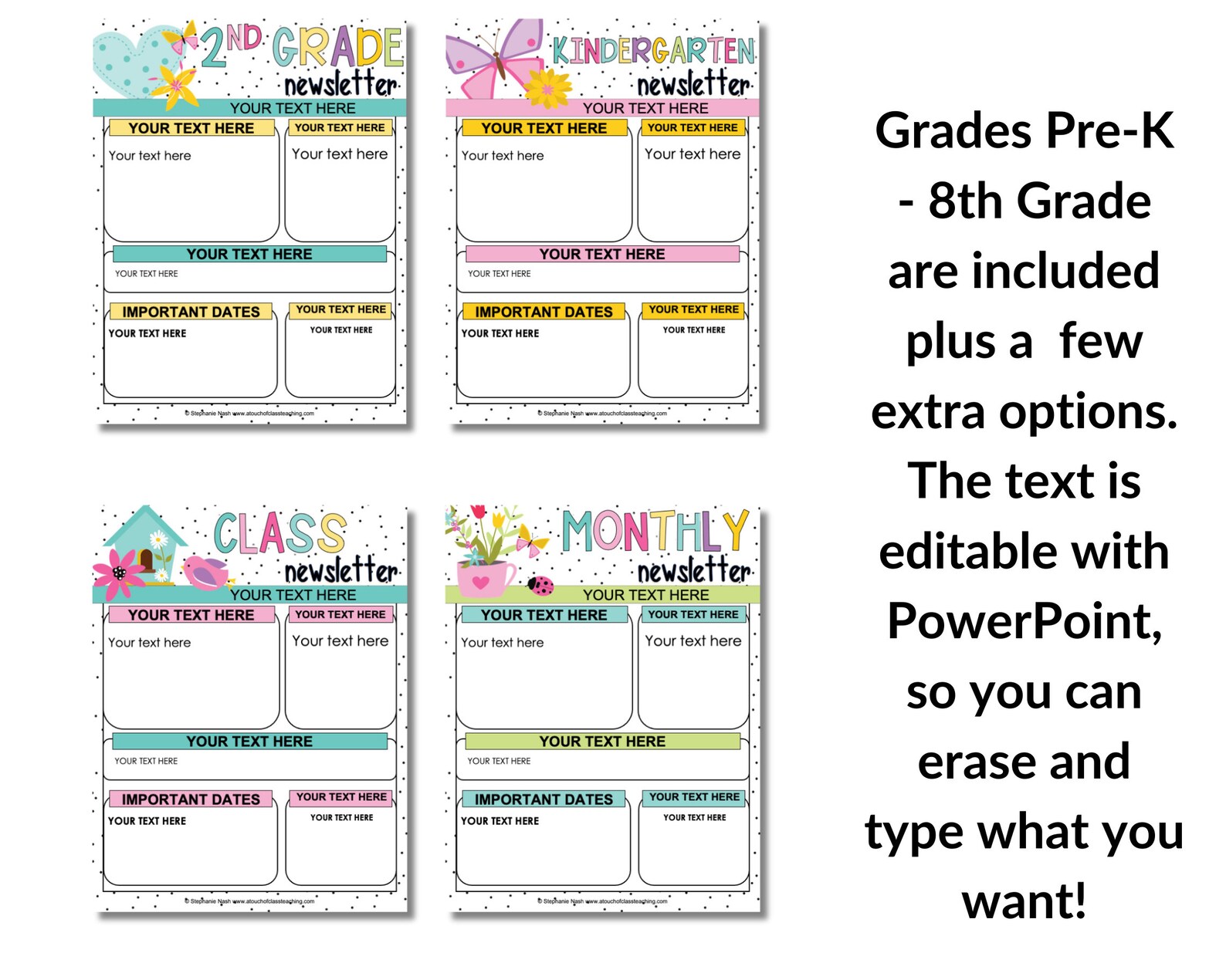 Spring Newsletters | April Newsletter | Spring Newsletter Editable ...