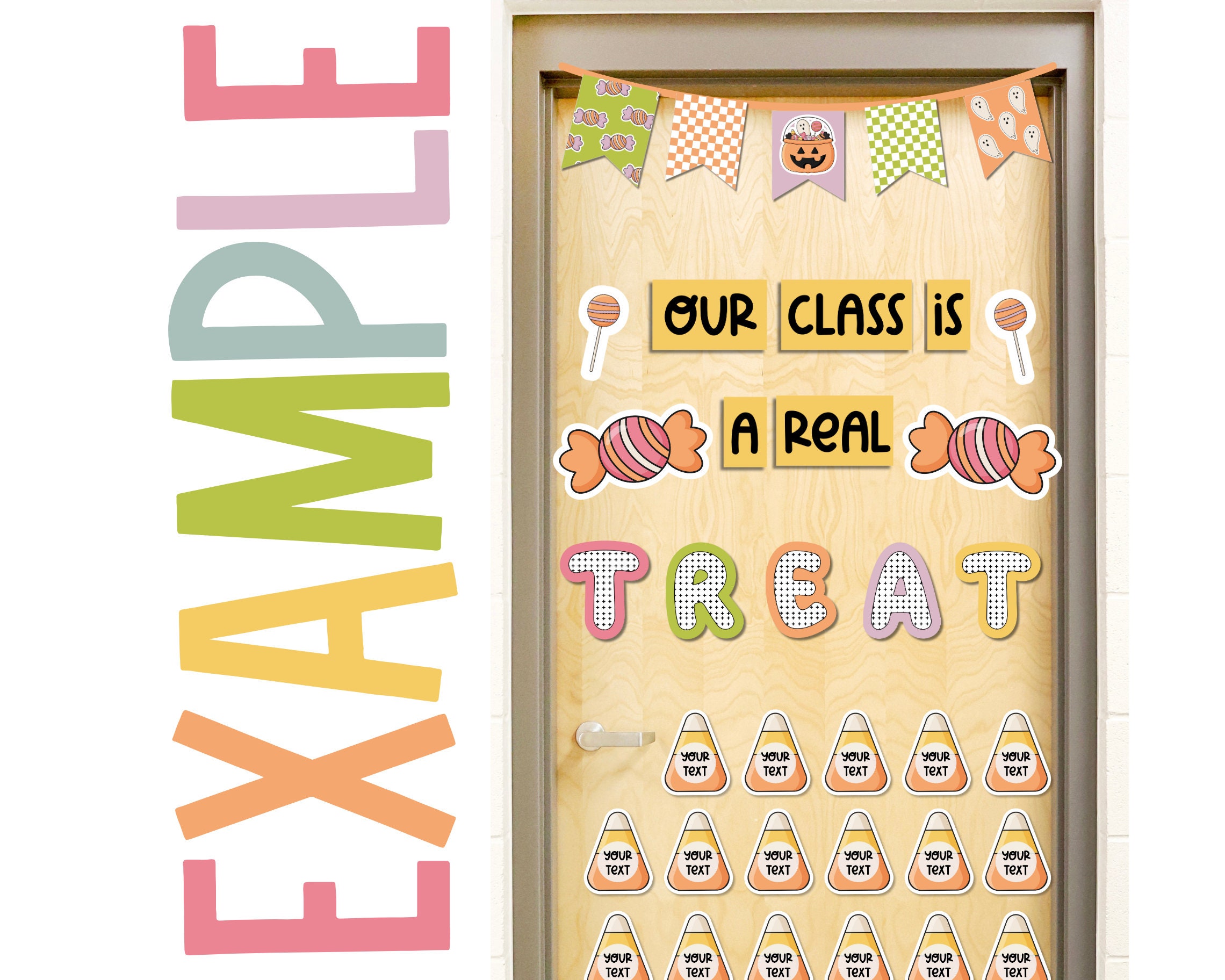 Halloween Door Decor Kit | Halloween Classroom Decor | Editable - Etsy