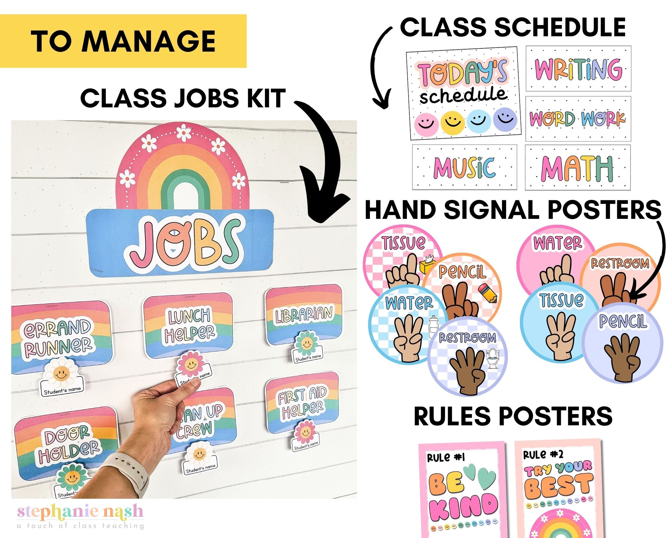 Bright Classroom Decor Bundle | Retro Classroom Decor | Groovy ...