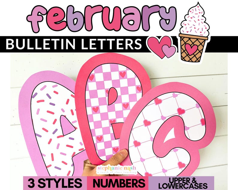 Bulletin Board Letters | Valentine's Day Bulletin Board Letters ...