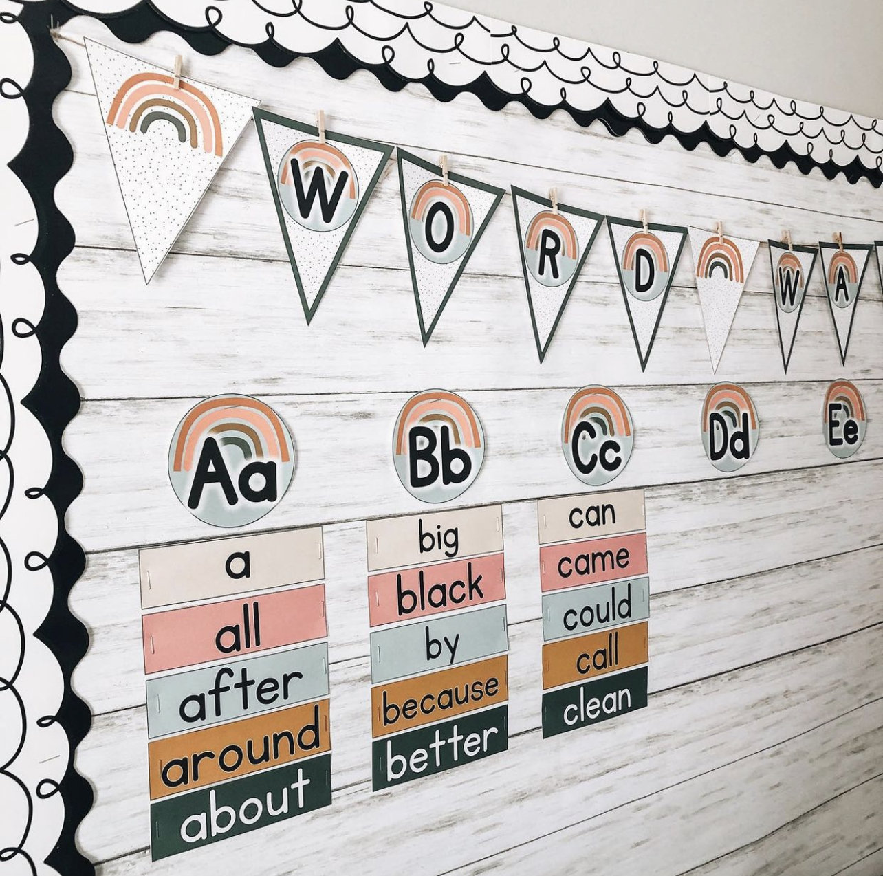 Boho Rainbow Word Wall Kit - Etsy