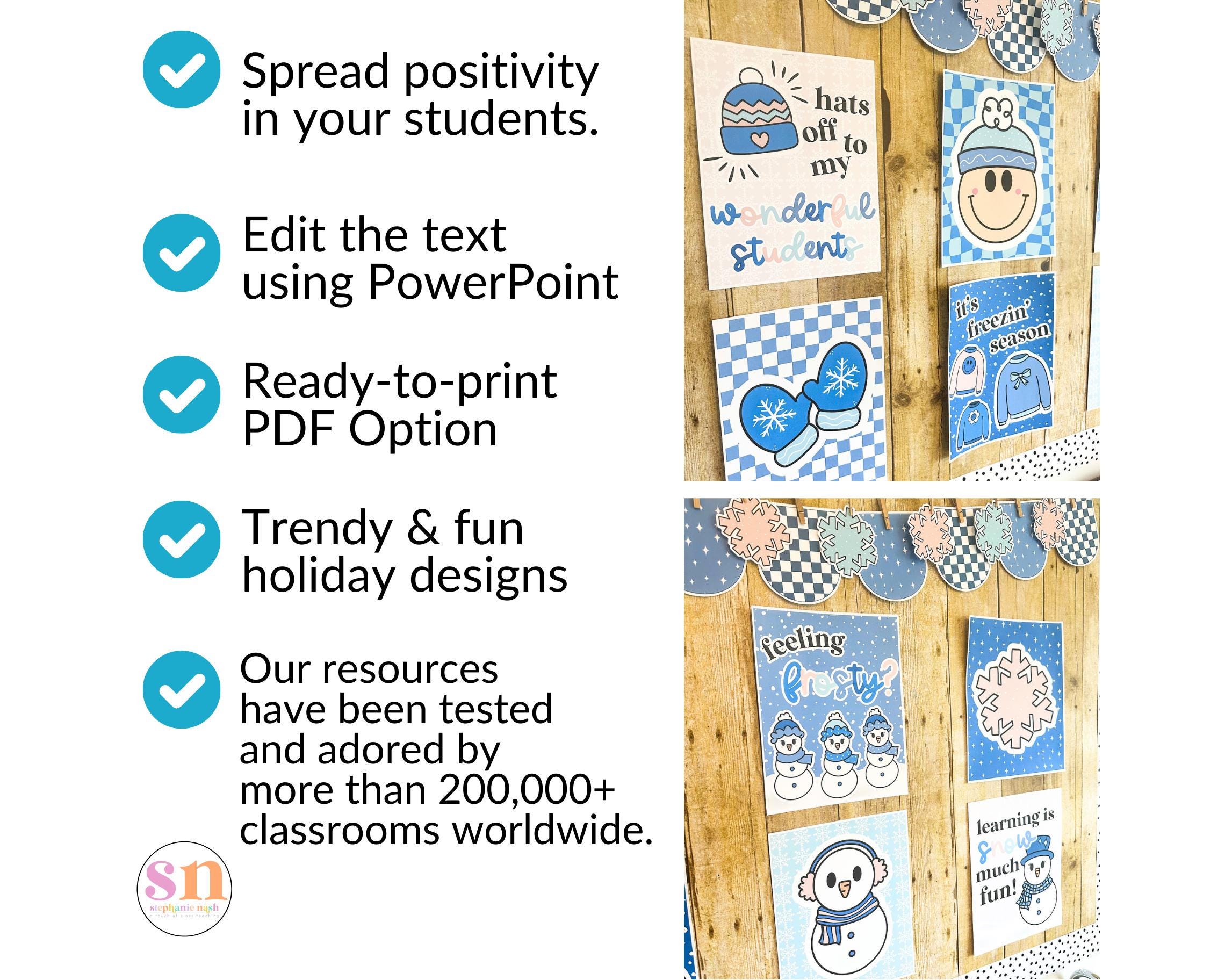 Winter Bulletin Board | Editable | Winter Posters | January Bulletin ...