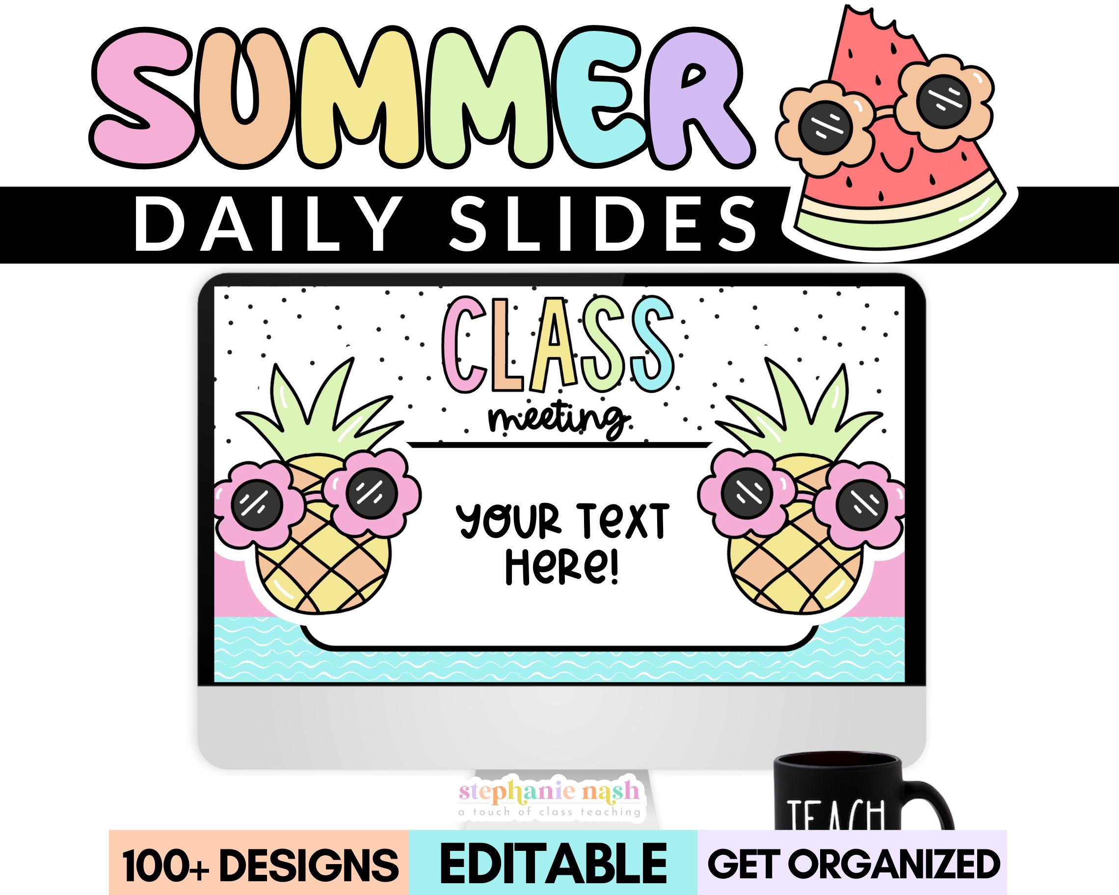 Daily Slides Templates | Morning Slides Editable | Daily Slides ...