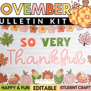 Thanksgiving Bulletin Board | November Bulletin Board With Student ...