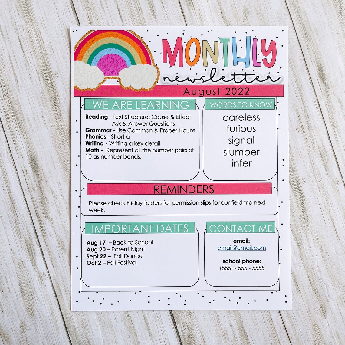 Groovy Classroom Decor Newsletters - Etsy