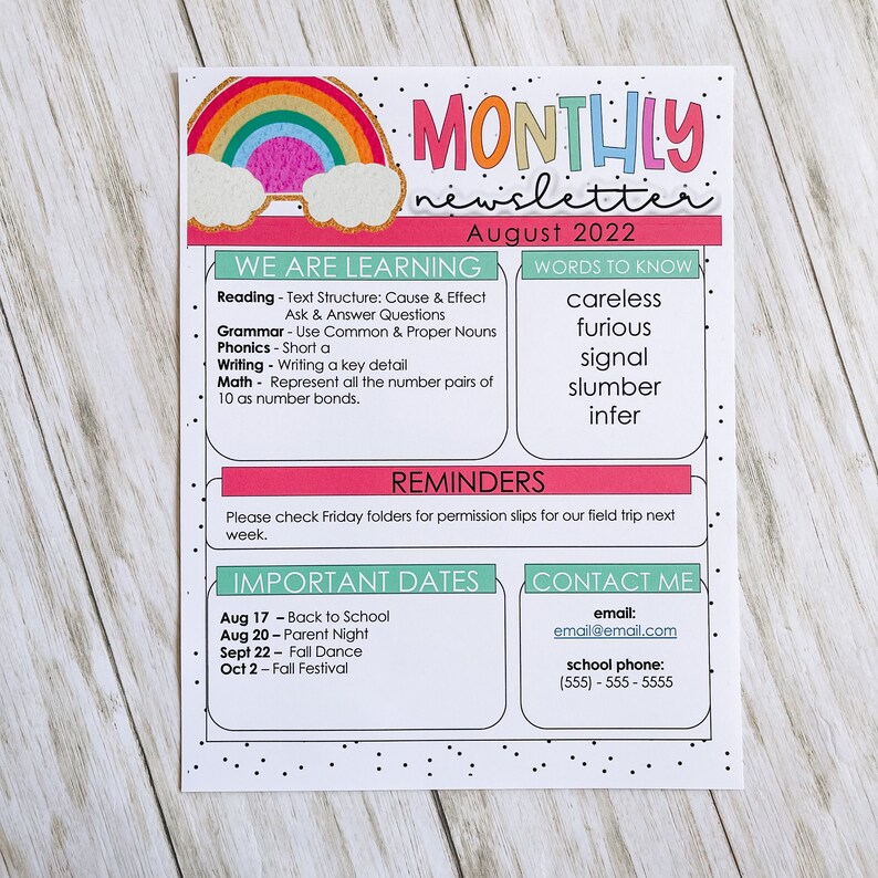 Groovy Classroom Decor Newsletters - Etsy