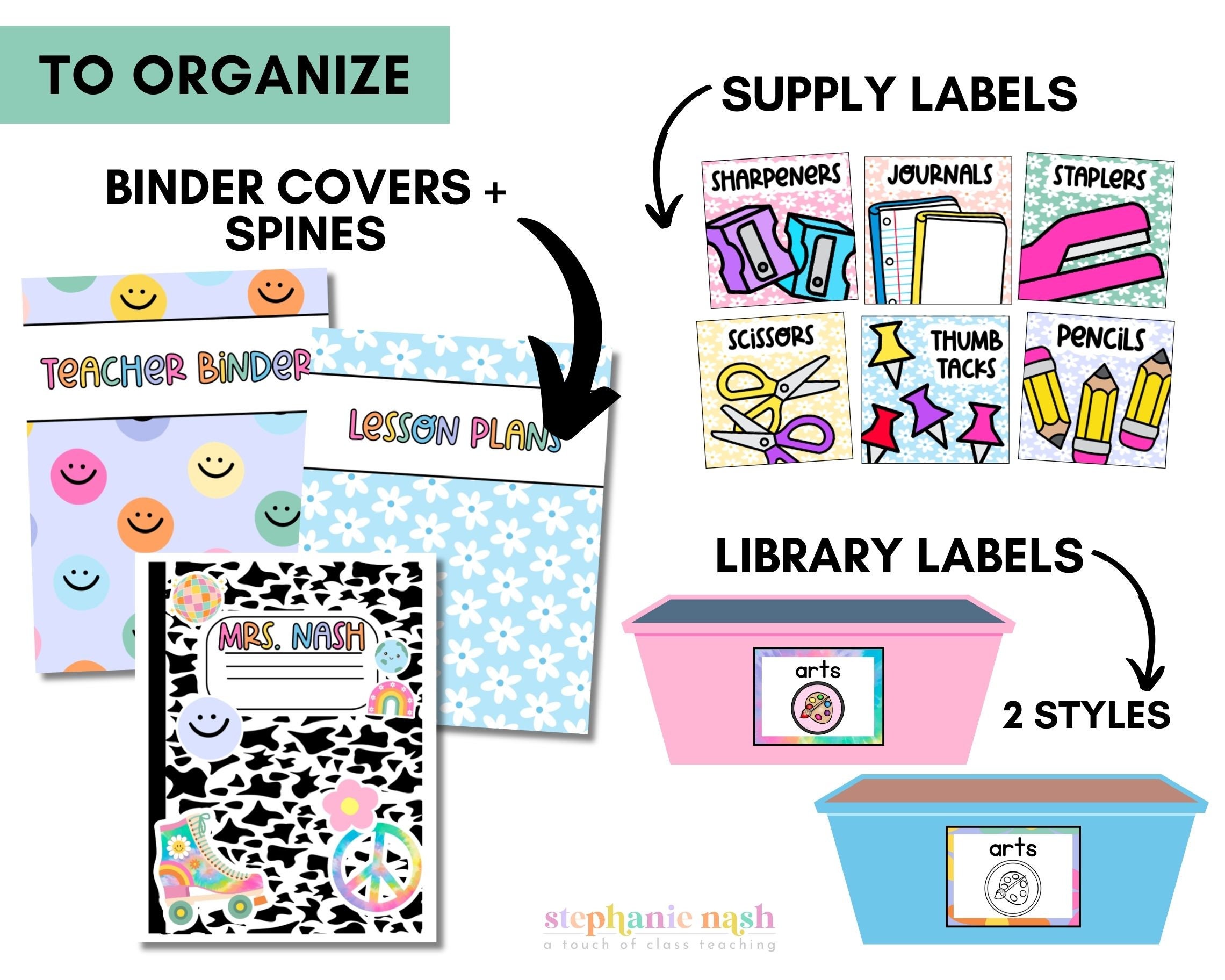 Bright Classroom Decor Bundle | Retro Classroom Decor | Groovy ...