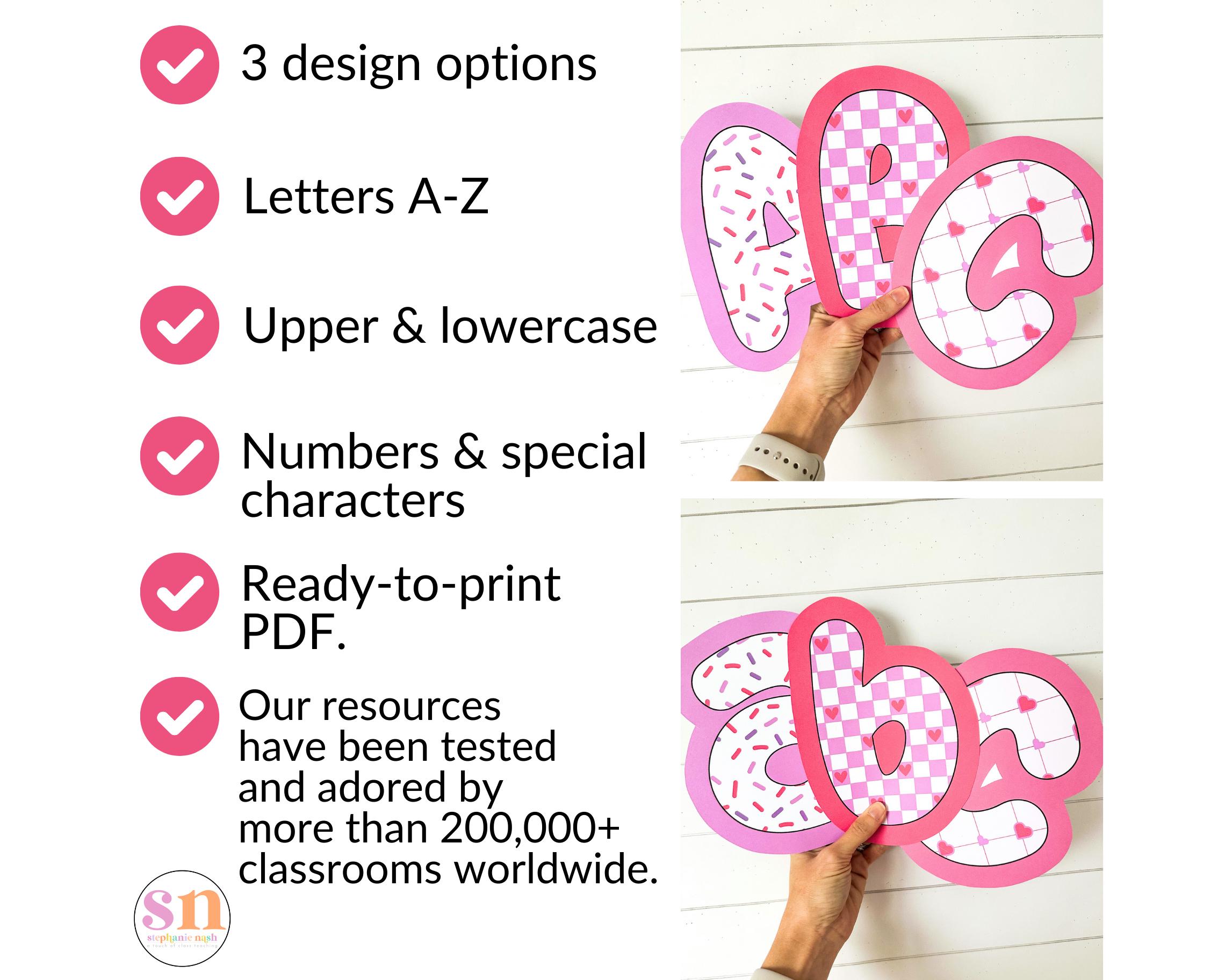 Bulletin Board Letters | Valentine's Day Bulletin Board Letters ...