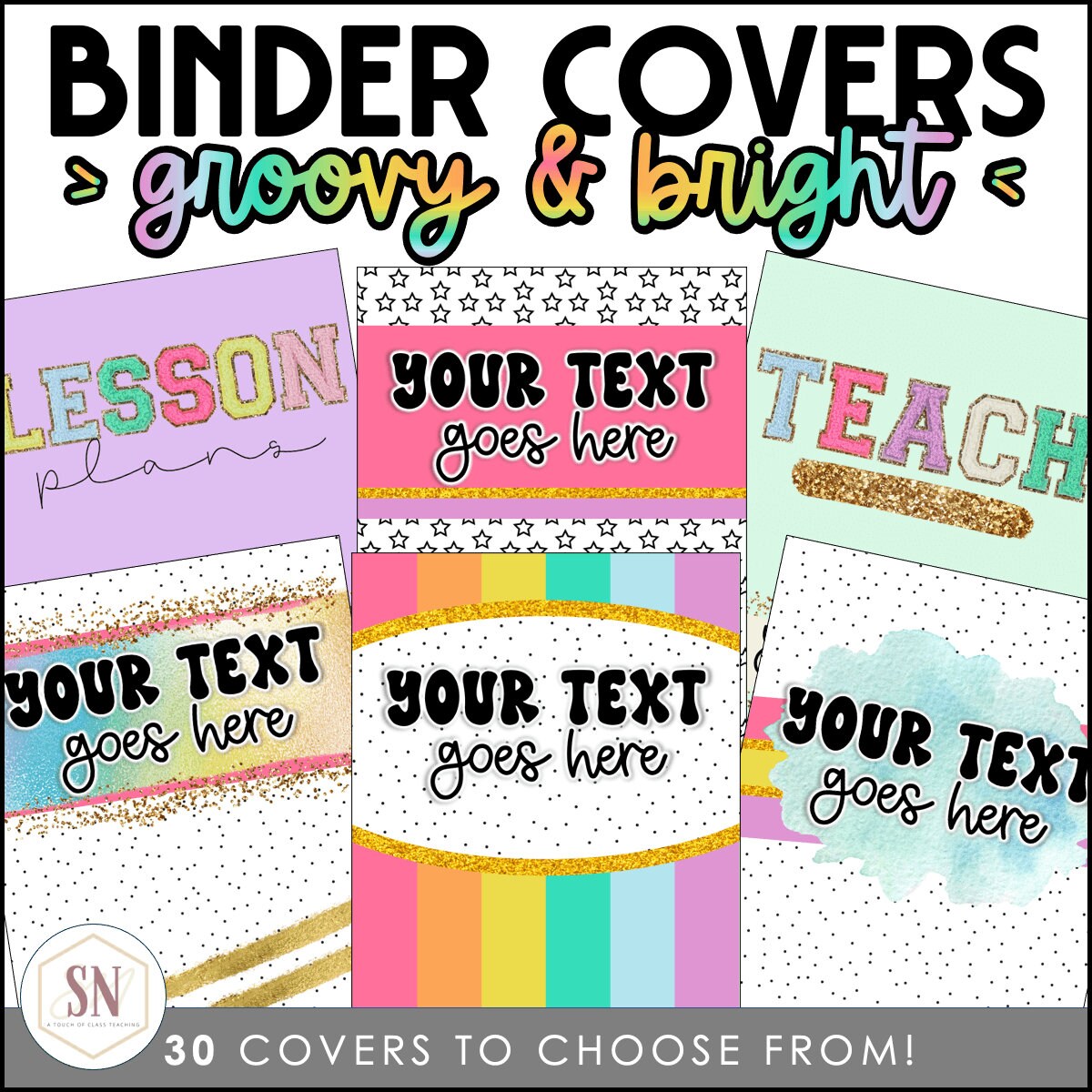 Groovy Classroom Decor Binder Covers - Etsy