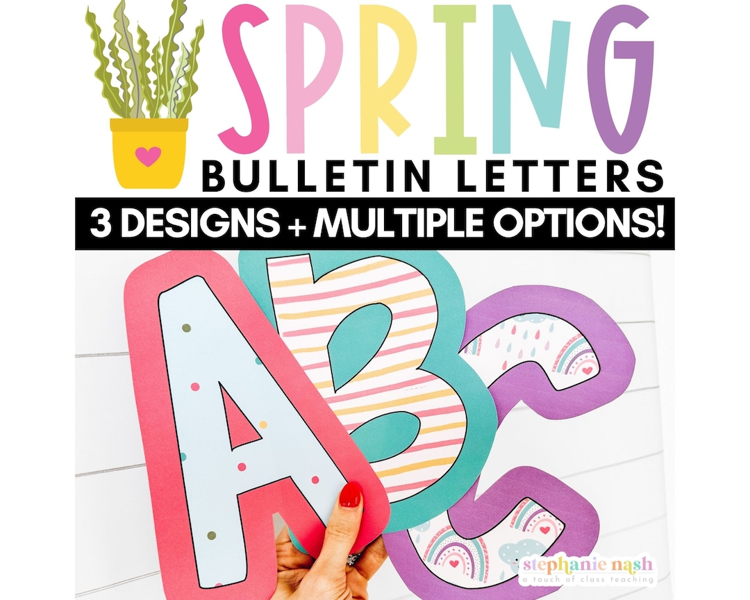 Bulletin Board Letters | Spring Bulletin Board Letters | Bulletin Board ...