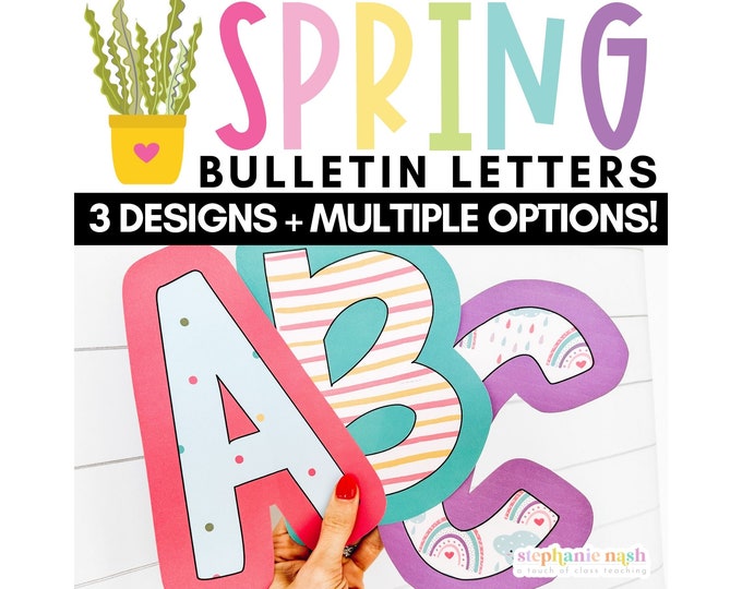 Pastel Bulletin Board Letters | Daisy Letters | Rainbow - Etsy Canada