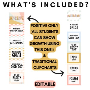 Calm Pastel Classroom Decor | Behavior Clip Chart | Editable | *NEW - Etsy