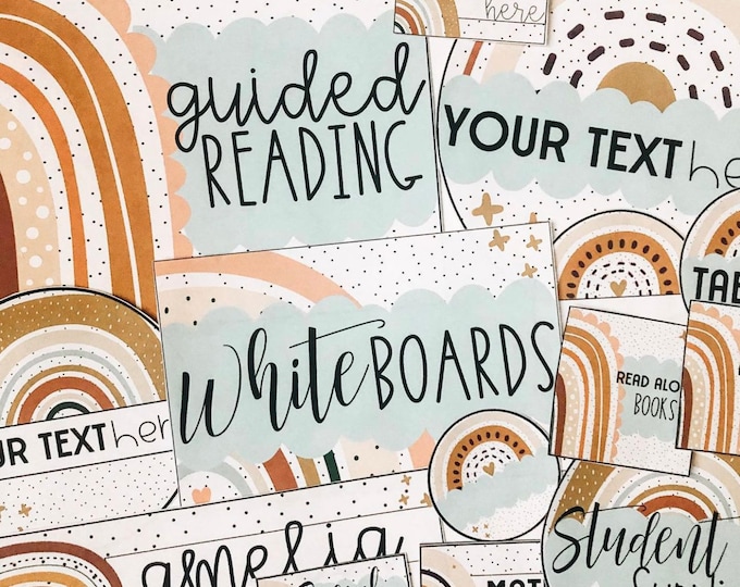 Boho Rainbow Slides Templates - Etsy Canada