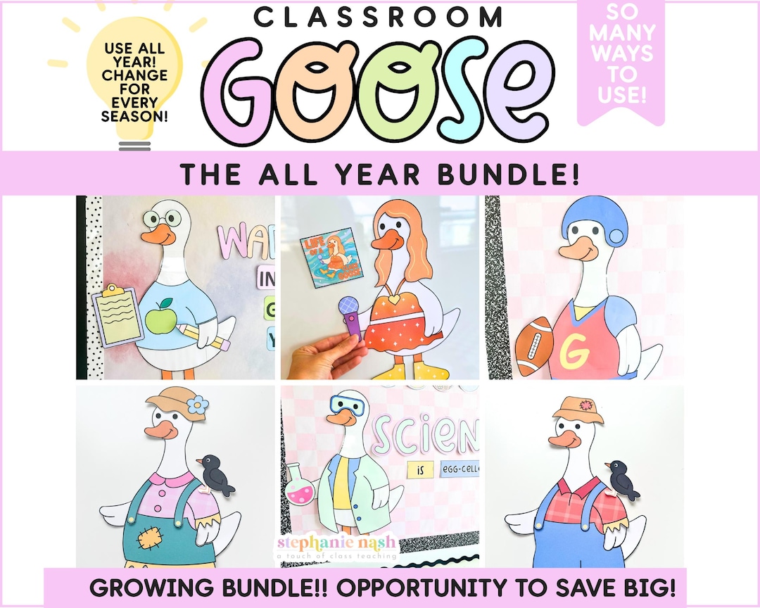 Classroom Goose Growing Bundle! Silly Goose for the Classroom Bundle ...