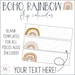 Boho Rainbow Flip Calendar - Etsy